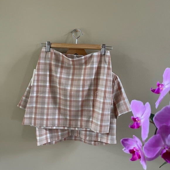 Aritzia | Other | Nwt Aritzia Plaid Matching Set Skirt And Mini Blazer ...
